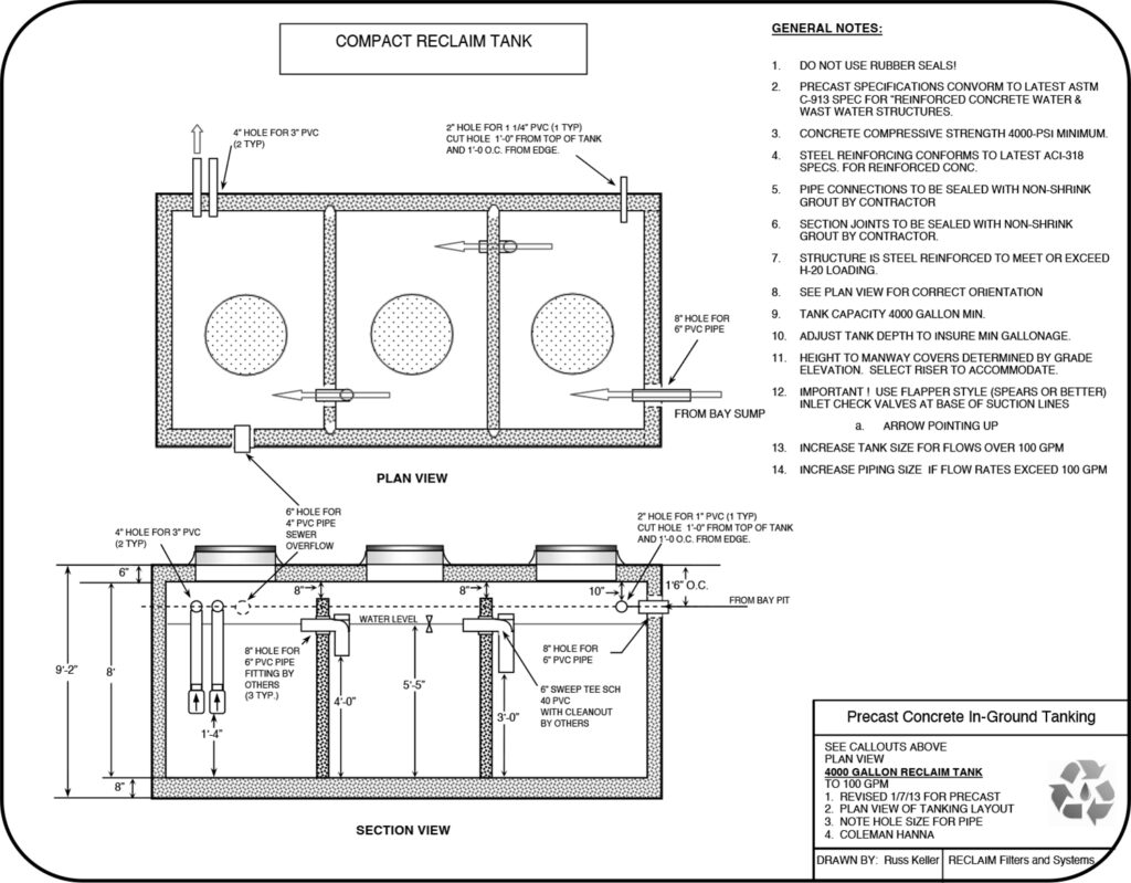 Water Reclaim Tanks - Reclaim Filters & SystemsReclaim Filters & Systems